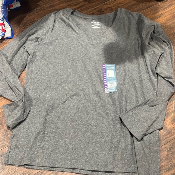 Member's Mark | Shirts | Members Mark Vneck Long Sleeve Tshirt Gray ...